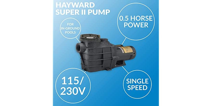 Hayward Super II Pool Pump .5 HP