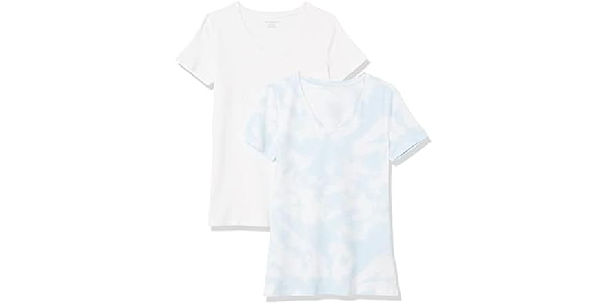 Amazon Essentials V-Neck Tee White 2pk