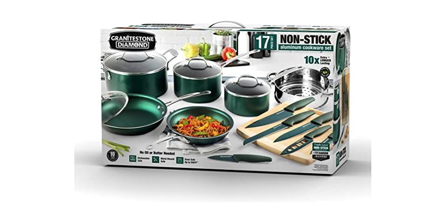 Granitestone 17 Piece Set Granitestone 17 Piece Cookware (Open Box)