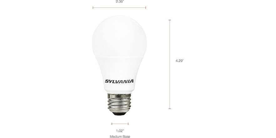 2PK SYLVANIA LED Light Bulb, 60W Equivalent A19