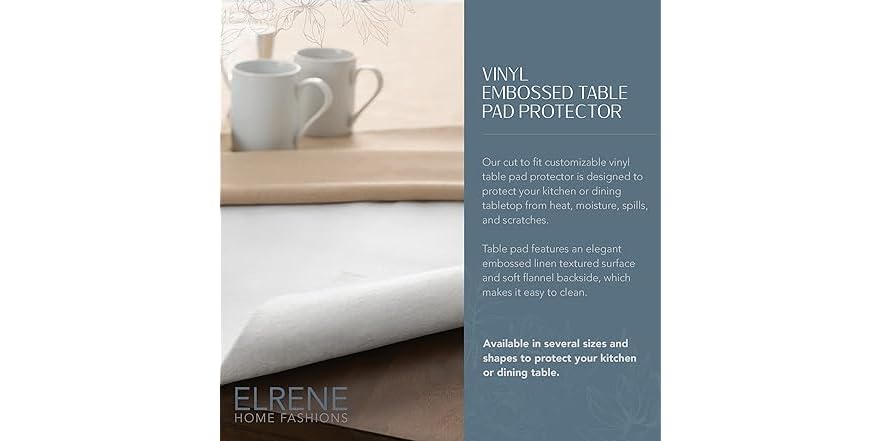 Elrene Deluxe Table Pad Protector
