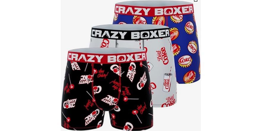 CRAZYBOXER Men's coca cola - 3 Pack