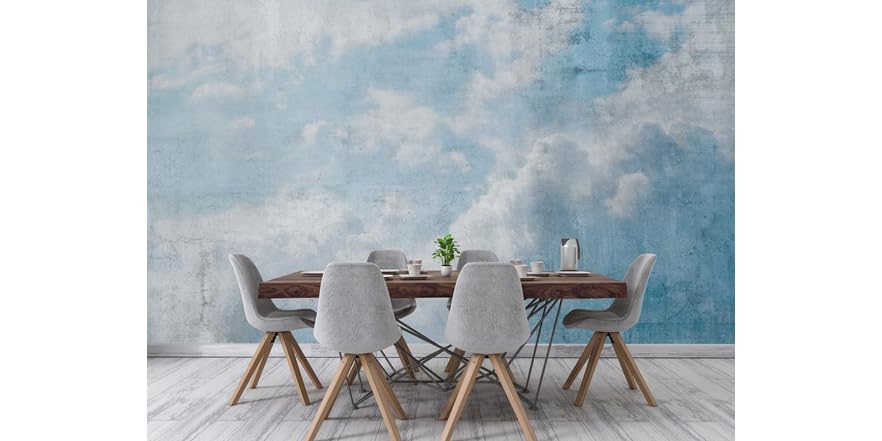 Blue Clouds Abstract Wall Mural