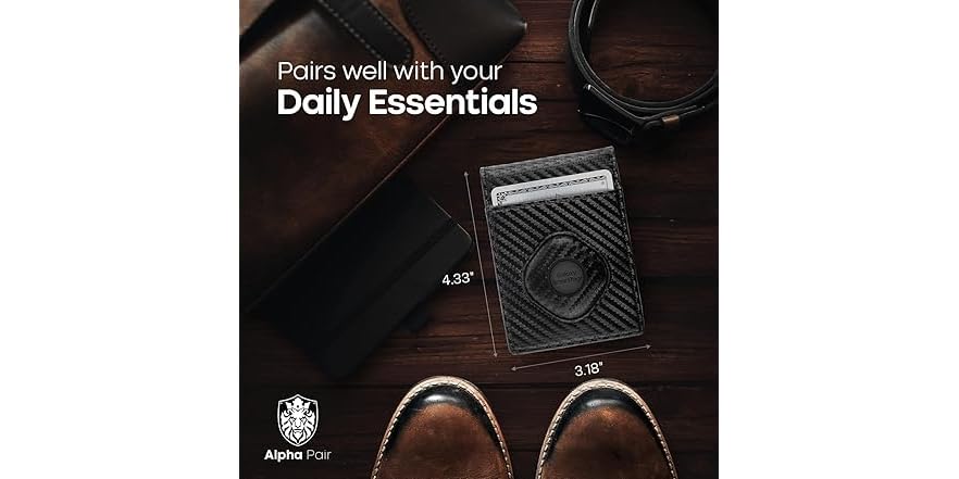 ALPHA PAIR Men's Wallet with Smart Tag