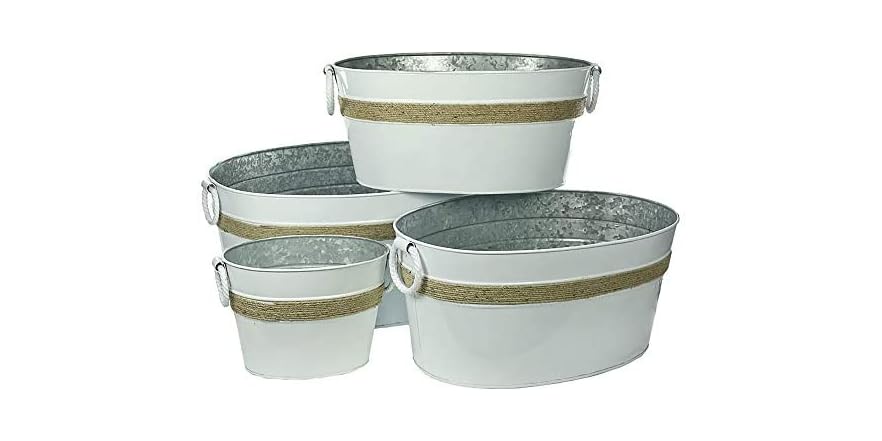 Rustic Galvanized Planters