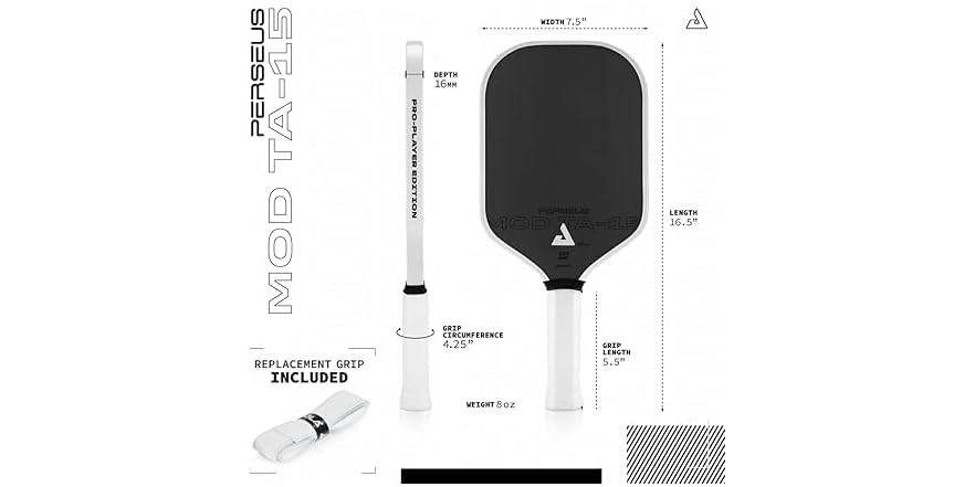 JOOLA Perseus MOD TA 15 Pro Player Pickleball Paddle