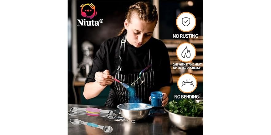 NIUTA Magnetic measuring spoons set
