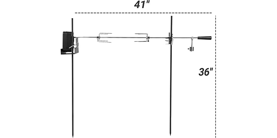 Rotisserie Grill Rotating Barbecue Post