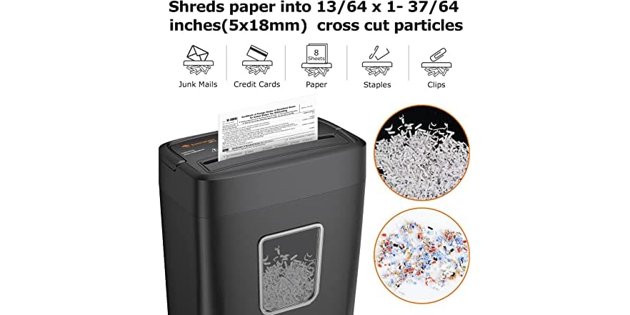 Bonsaii 8-Sheet Cross Cut Paper Shredd