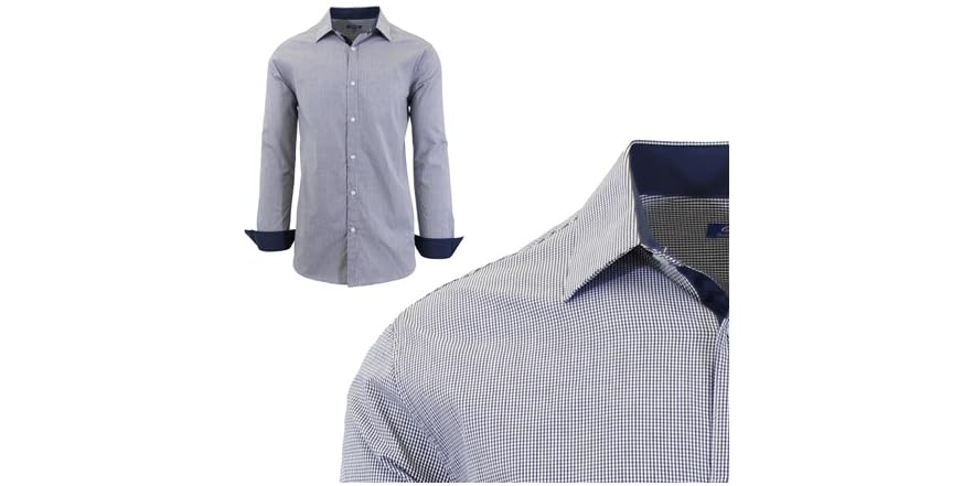 Men's Long Sleeve Pattern Dress Shirt