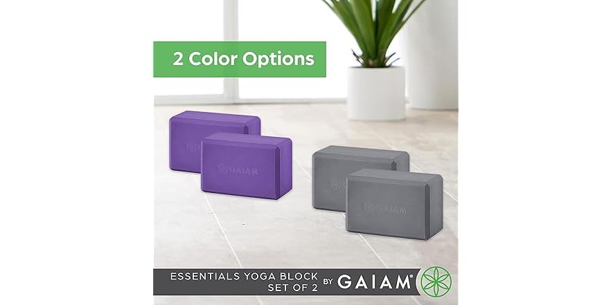 Gaiam Essentials Yoga Block (Set Of 2)