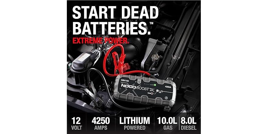 NOCO Boost X GBX155 4250-Amp 12V UltraSafe Portable Lithium Jump Starter
