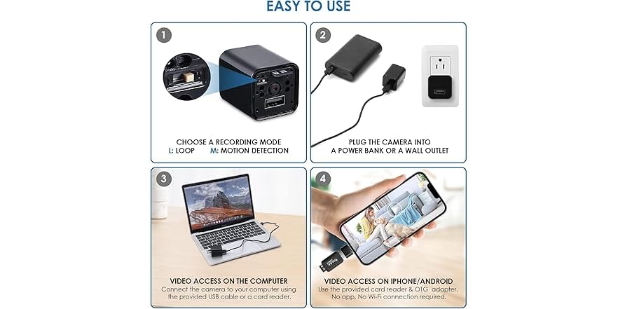 HD 1080P Nanny Cam Wall Outlet Charger