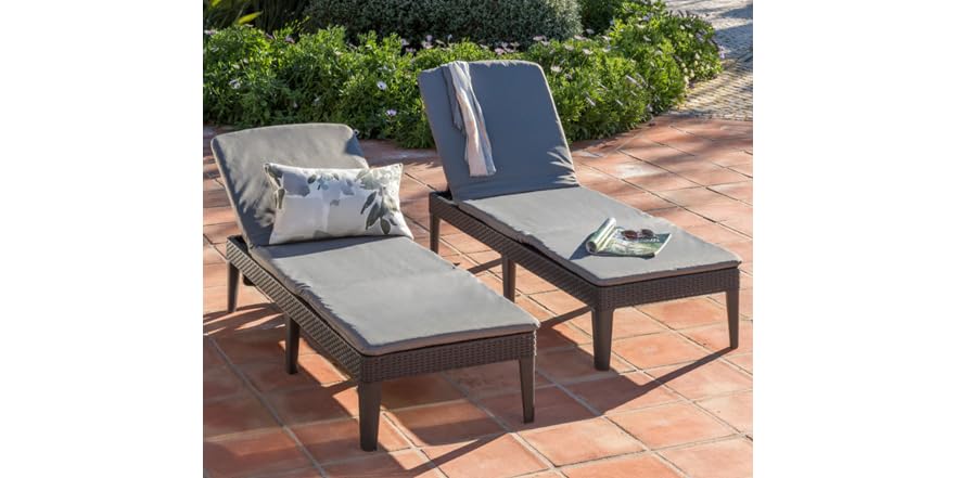 Keter Allibert Jaipur Lounger with Cushion