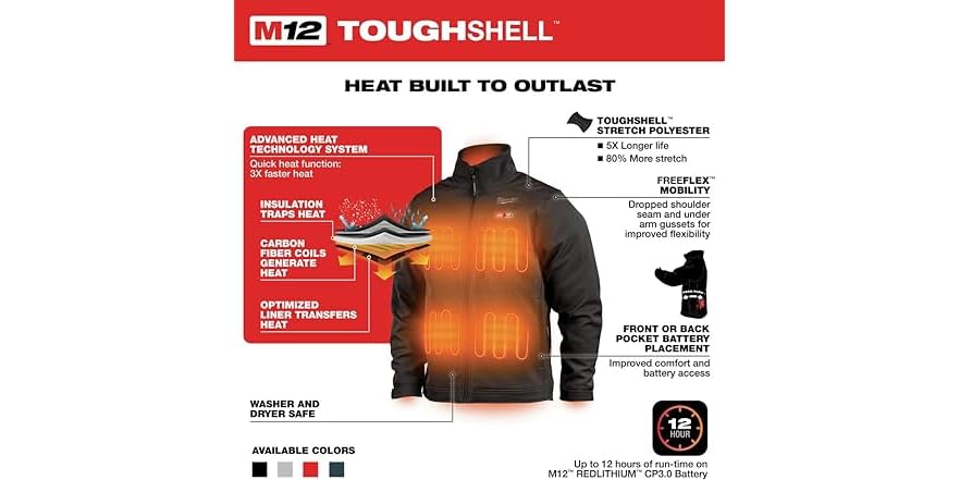 Milwaukee Cordless Heated Jacket, XL