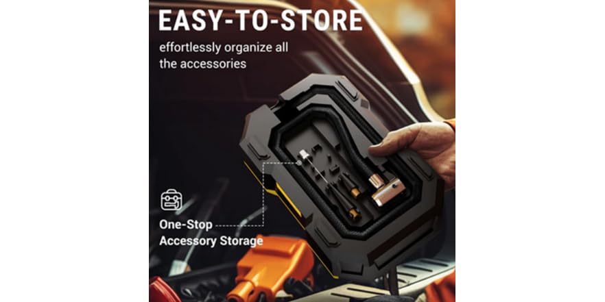 Portable Air Compressor, Cordless Rechargeable Blu