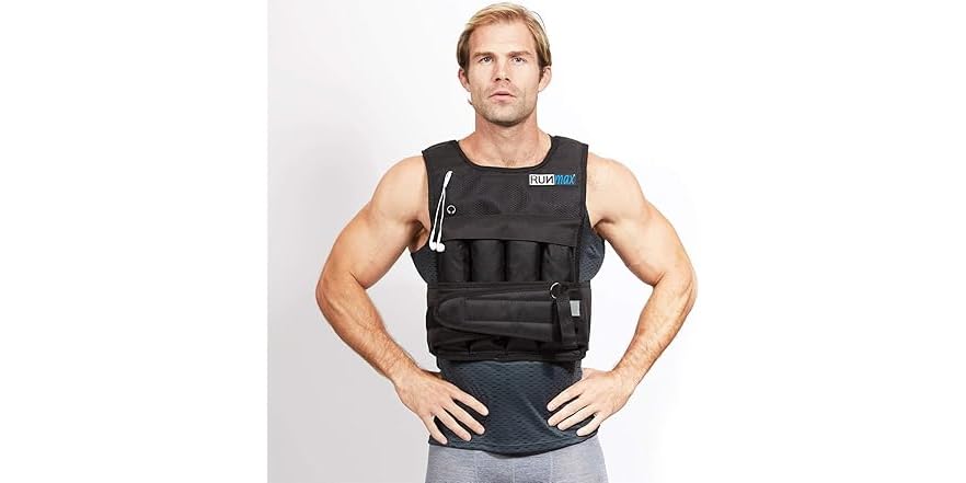 RUNmax RUNFast Pro Weighted Vest, 20lbs