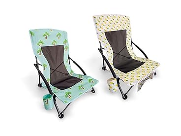 Collapsible Beach Chair with Cup Holders
