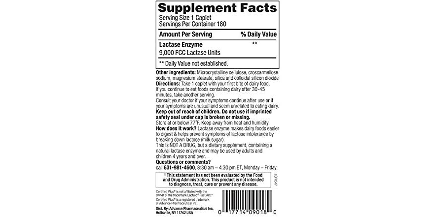 Fast Acting Lactase Generic Lactaid