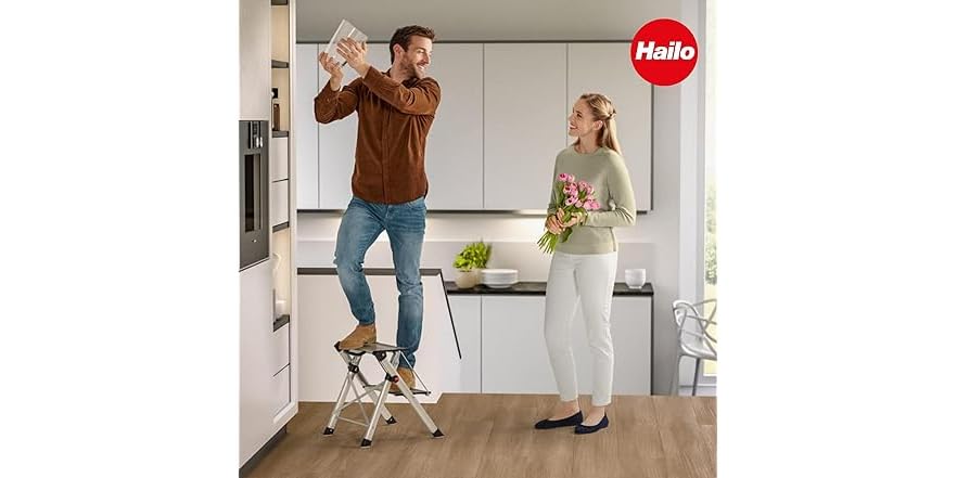 Hailo MK80 Mini (Aluminum) Mini Steel Step Stool