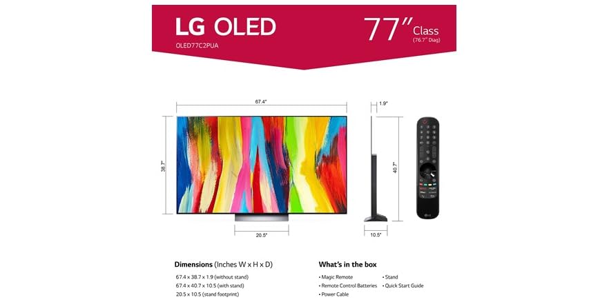 LG C2 Series OLED Smart TV (2022) (Refurbished)