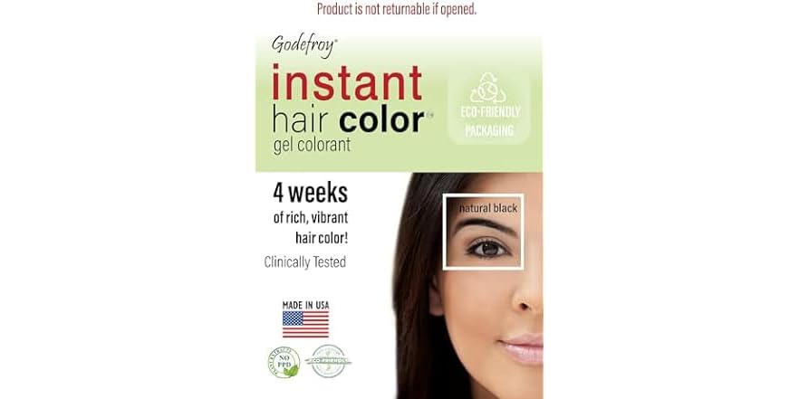 2 PACK Godefroy Instant Hair Color (Choose Color)