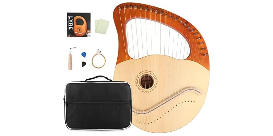 8 PC 21 Strings Lyre Harp & Accessories