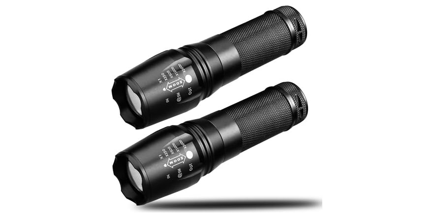 ARMY GEAR Elite 800 Lumen Tactical Flashlight Set with Carrying Case