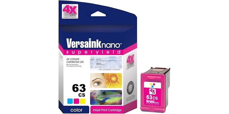 VersaInk-Nano HP 63 MS Black MICR Ink Cartridge