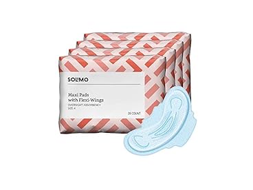 Thick Maxi Pads, Size 4, 4 Packs of 28