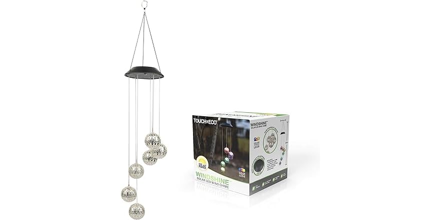 Solar Metal Orb Wind Chime