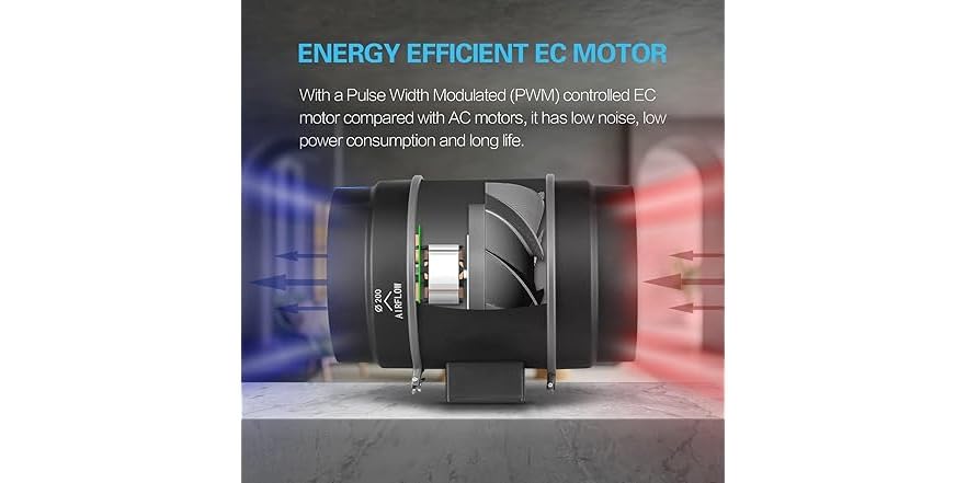 iPower 6 Inch Inline Duct Ventilation Smart Fan