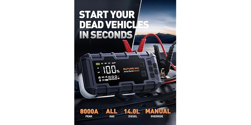 BuTure VAC Portable Car Battery Jump Starter