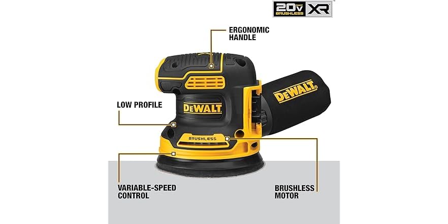 DEWALT DCW210B 20V MAX Orbital Sander (Tool Only) (Open Box)