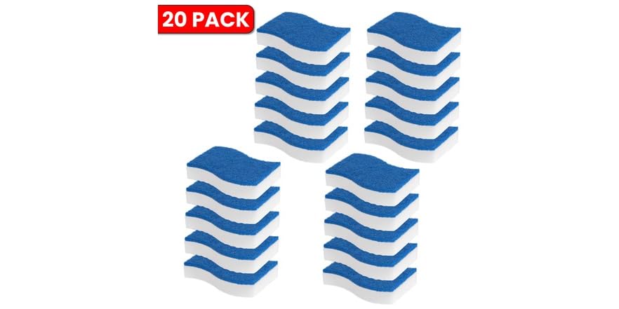 2-In-1 Duo Magic Eraser and Scrub Sponge, 20-Pack