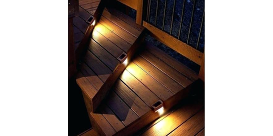 8-Pack Solar LED Deck & Step Lights