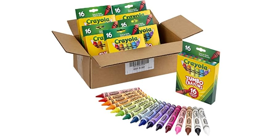Crayola Jumbo Crayons 6 Sets of 16