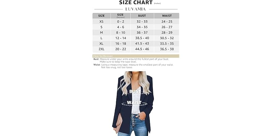 luvamia Long Blazer Jacket Casual, M