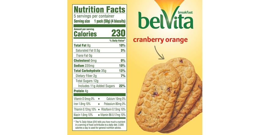 belVita Cranberry Orange Breakfast Biscuits