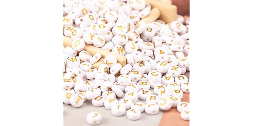 1000pcs 4x7mm Acrylic Alphabet