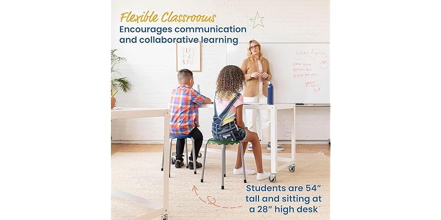 ECR4Kids Daisy Stackable Stool Set