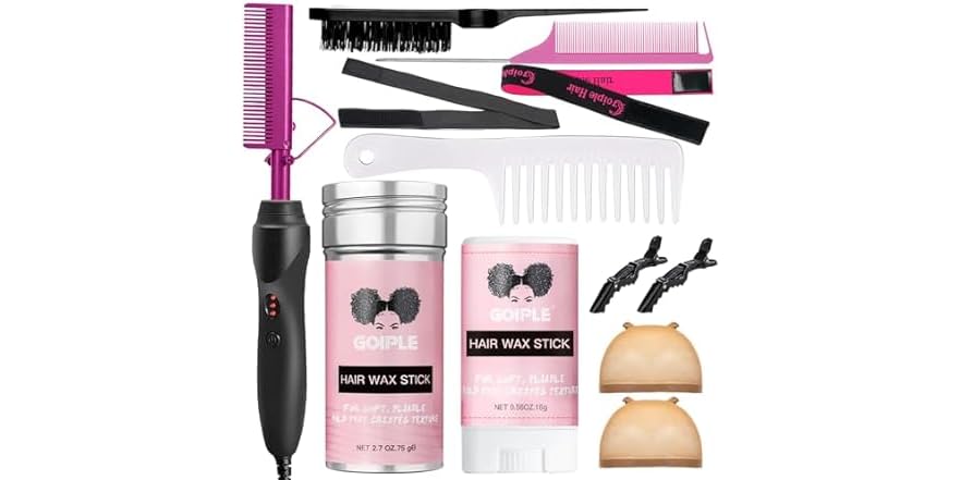 12 PC Electric Hair Straightening Kit