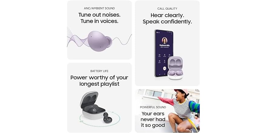 (NEW) Samsung Galaxy Buds 2 ANC Bluetooth Earbuds