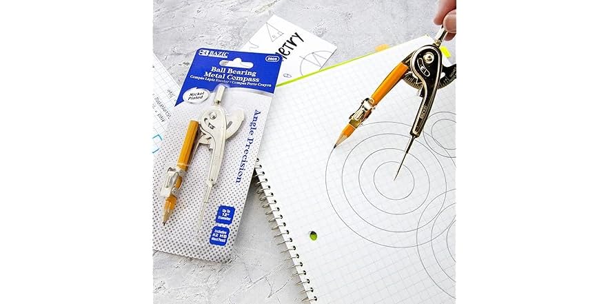 BAZIC Geometry Math Compass Set