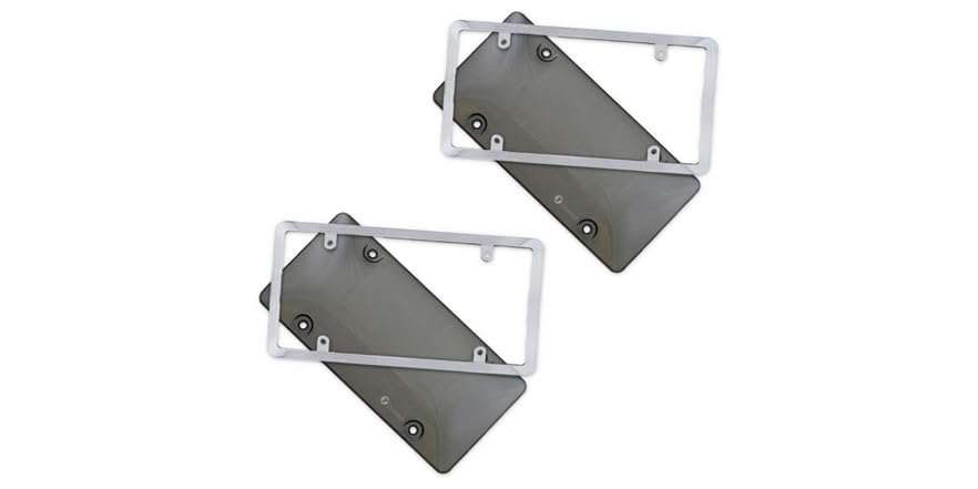 Zone Tech 2 PK License Plate Shield Frame Combo