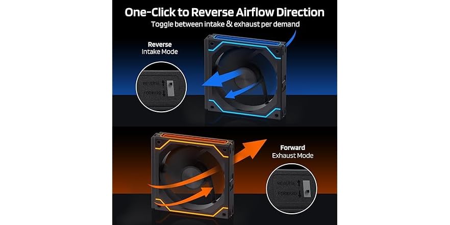 LTC Black 120mm PC Case Fan, ARGB