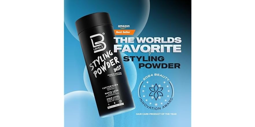 (3 Pack) Level 3 Styling Powder, Dust, 2.1 oz