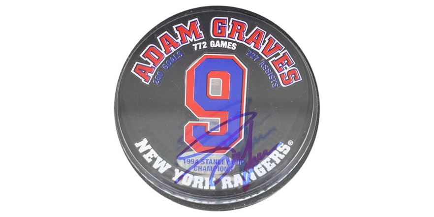 Adam Graves Signed Puck