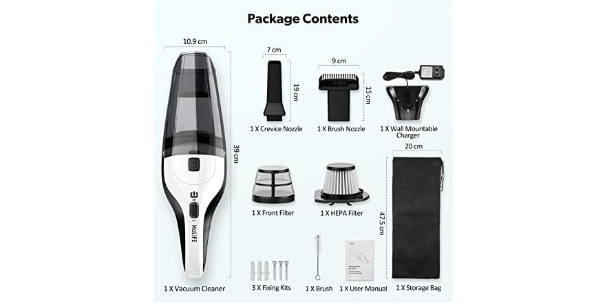 Holife Hand Vacuum Cordless