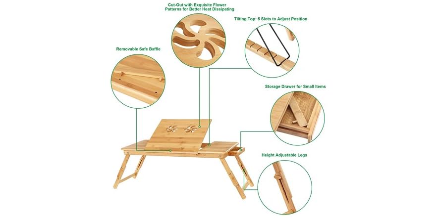 Large Right-Left Handed Laptop Desk